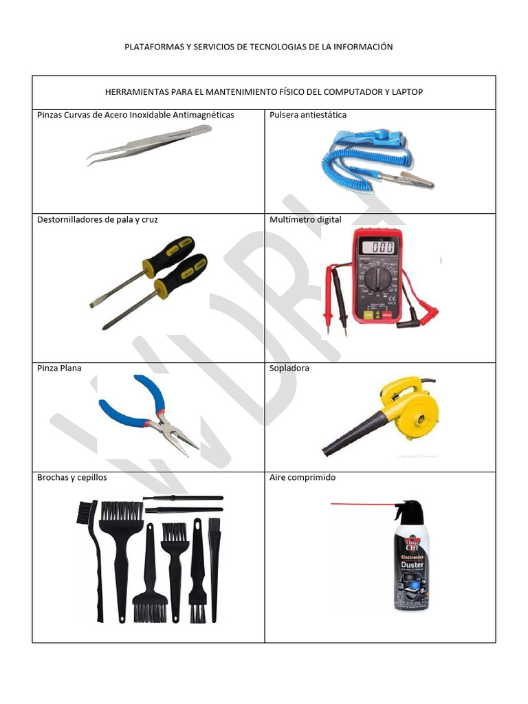 Herramientas Esenciales para Mantenimiento de Computadoras | PDF