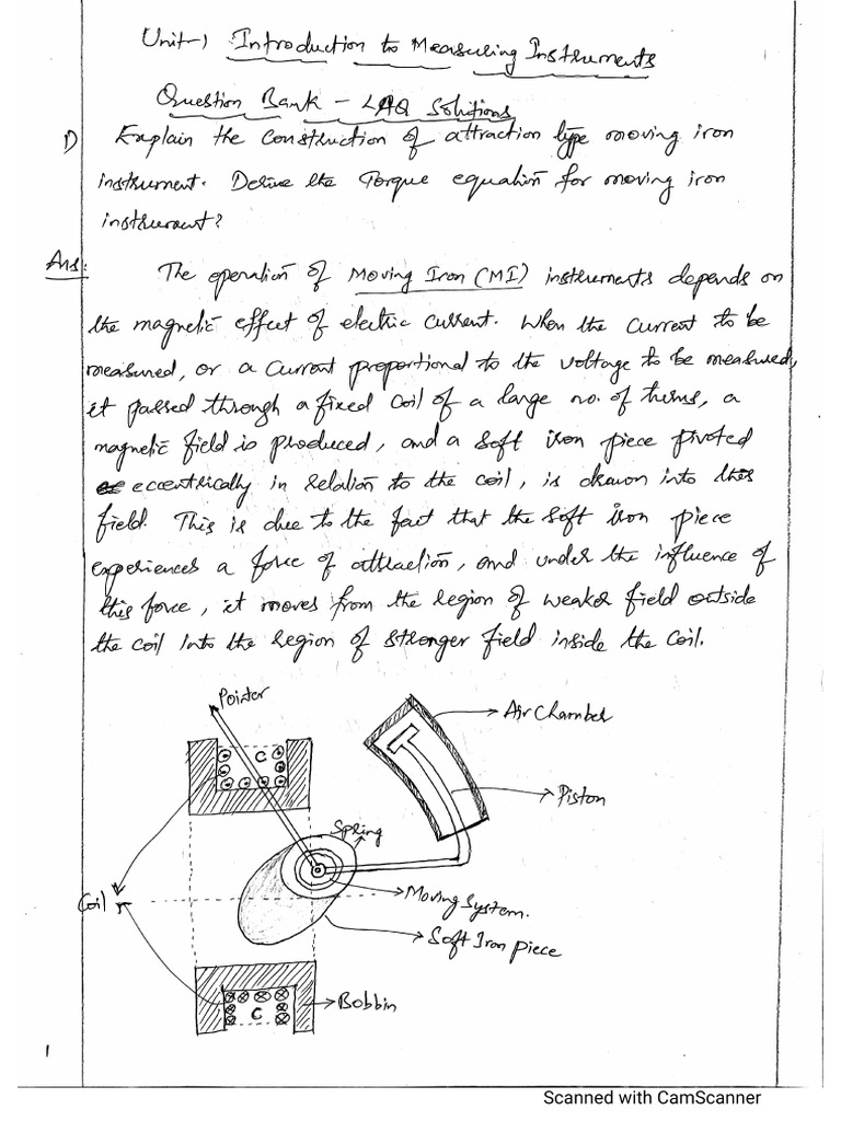 EMI Unit-1 QB LAQ Solutions | PDF