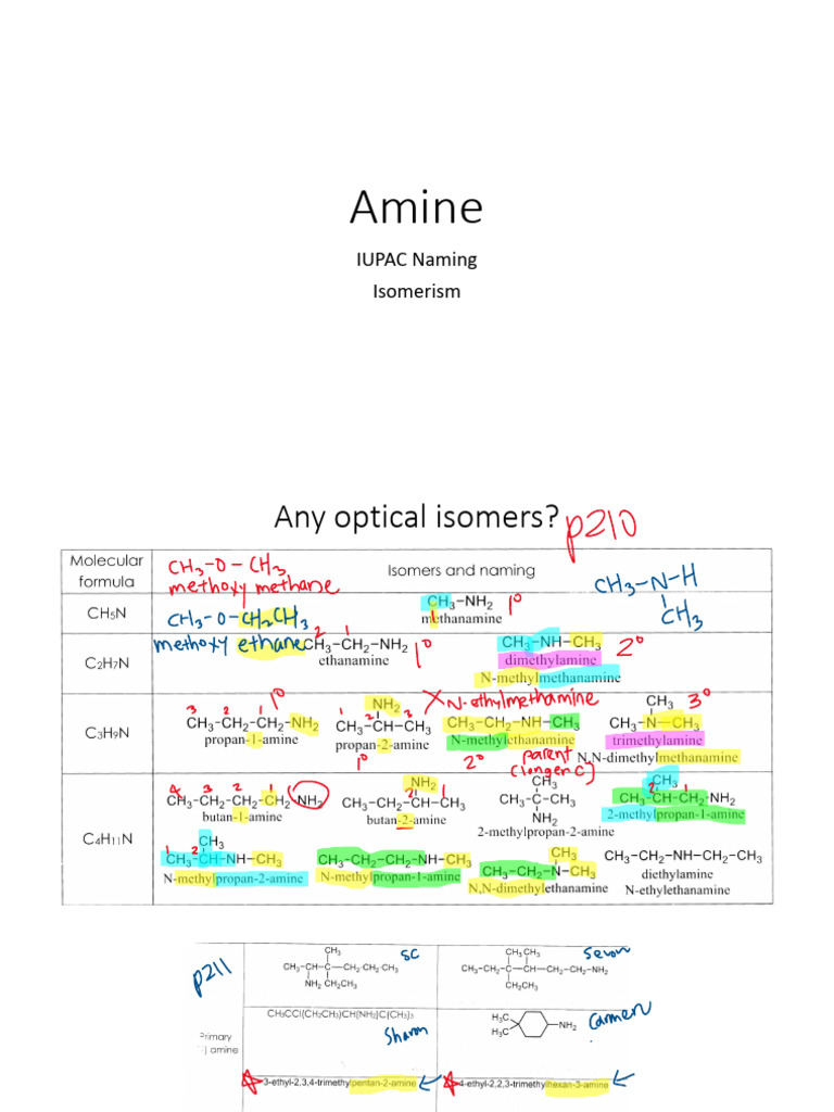 Amine Naming | PDF
