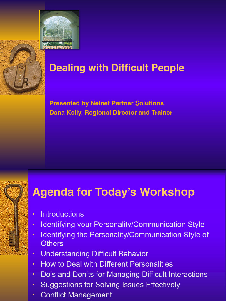 Dealing With Difficult People | PDF | Extraversion And Introversion ...
