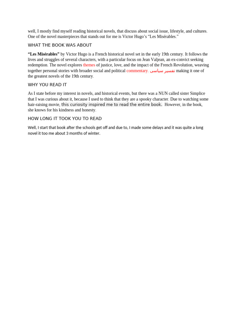 Exploring "Les Misérables": Themes & Insights | PDF