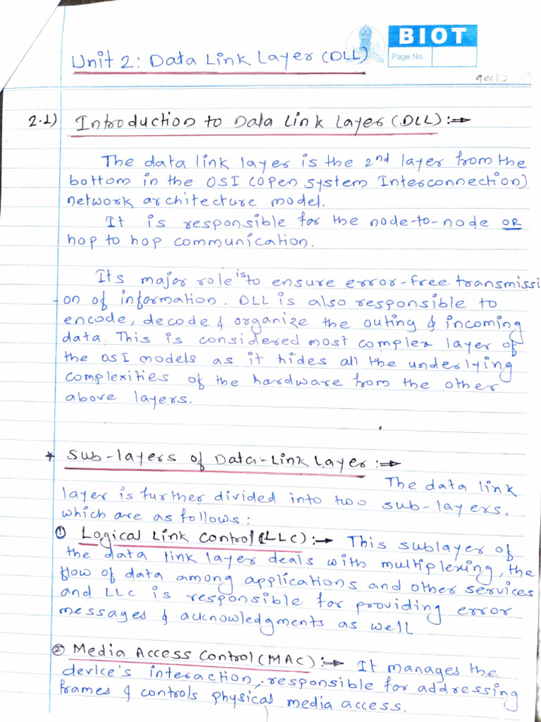 2) Unit 2 - Data Link Layer (CN)_removed (2) | PDF