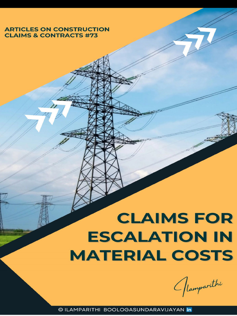 Claims For Escalation in Material Costs | PDF | Procurement | Mediation