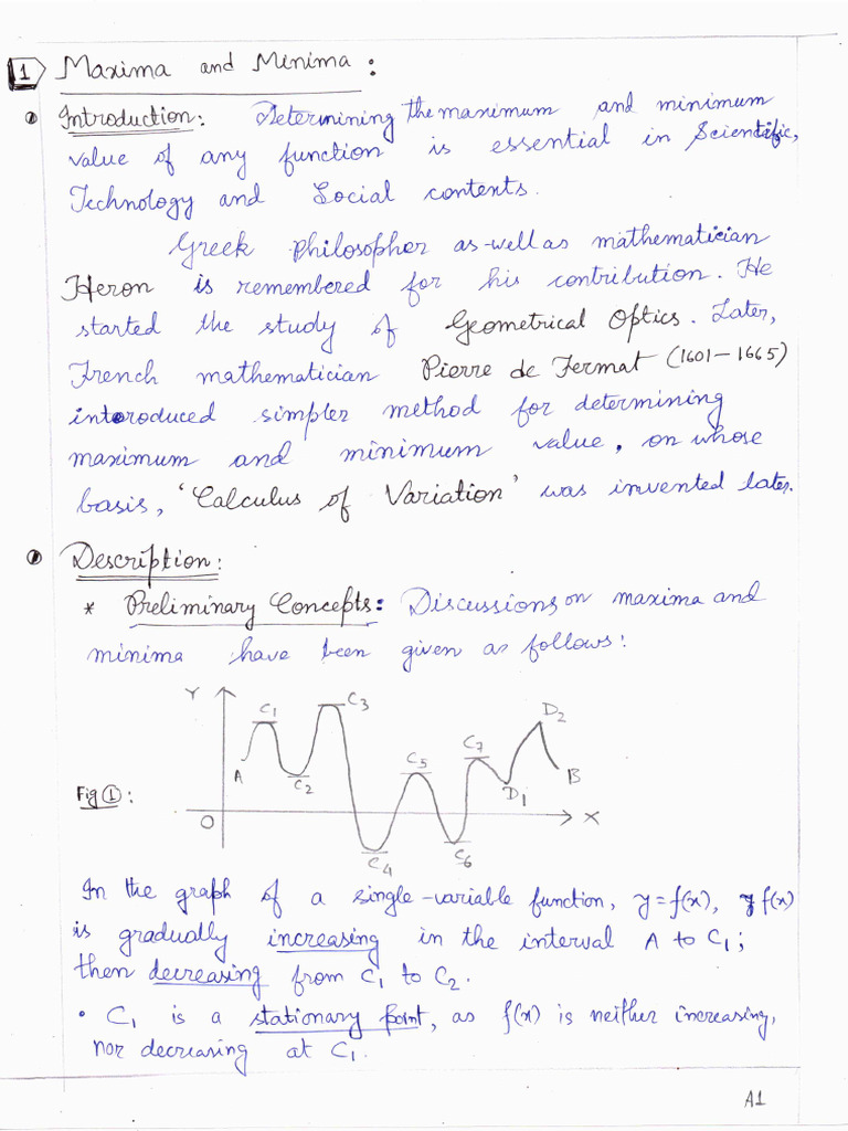 Maxima-Minima Hs Math Proj 12 | PDF