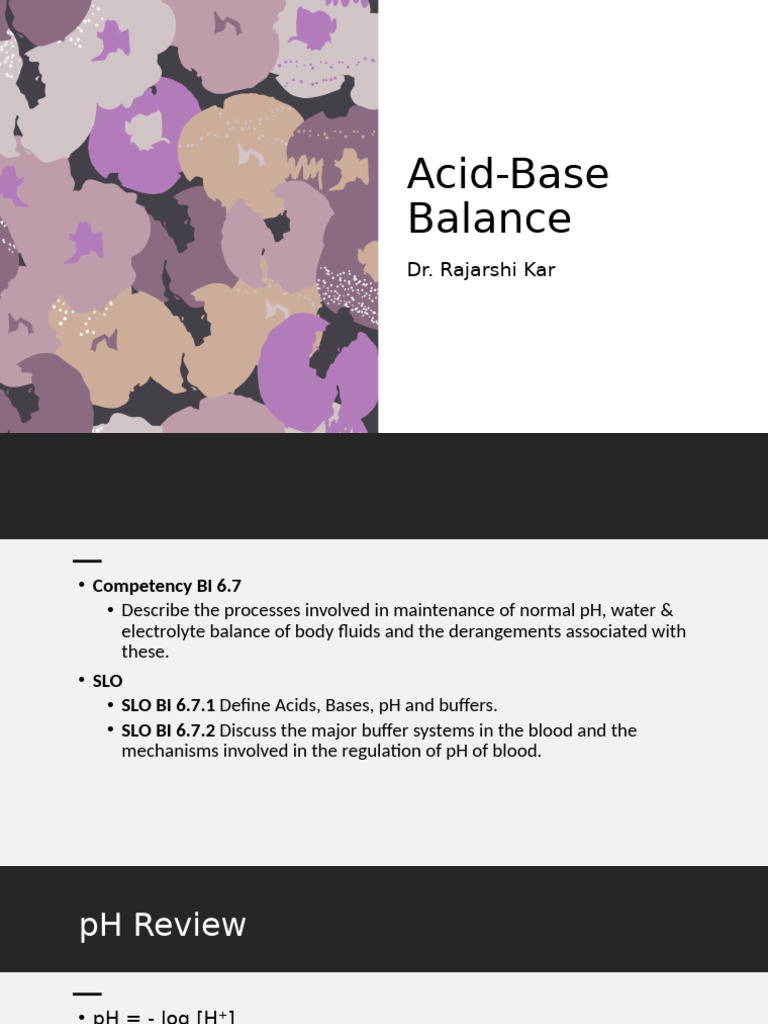 Acid Base Balance 2024 | PDF | Buffer Solution | Bicarbonate