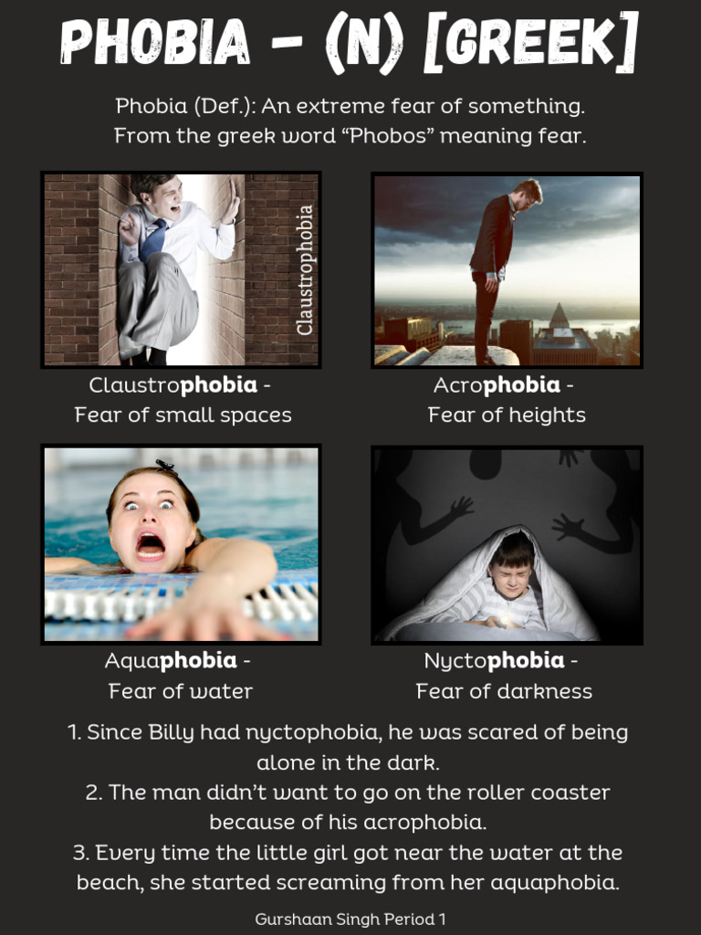 Phobia Root Word Project | PDF