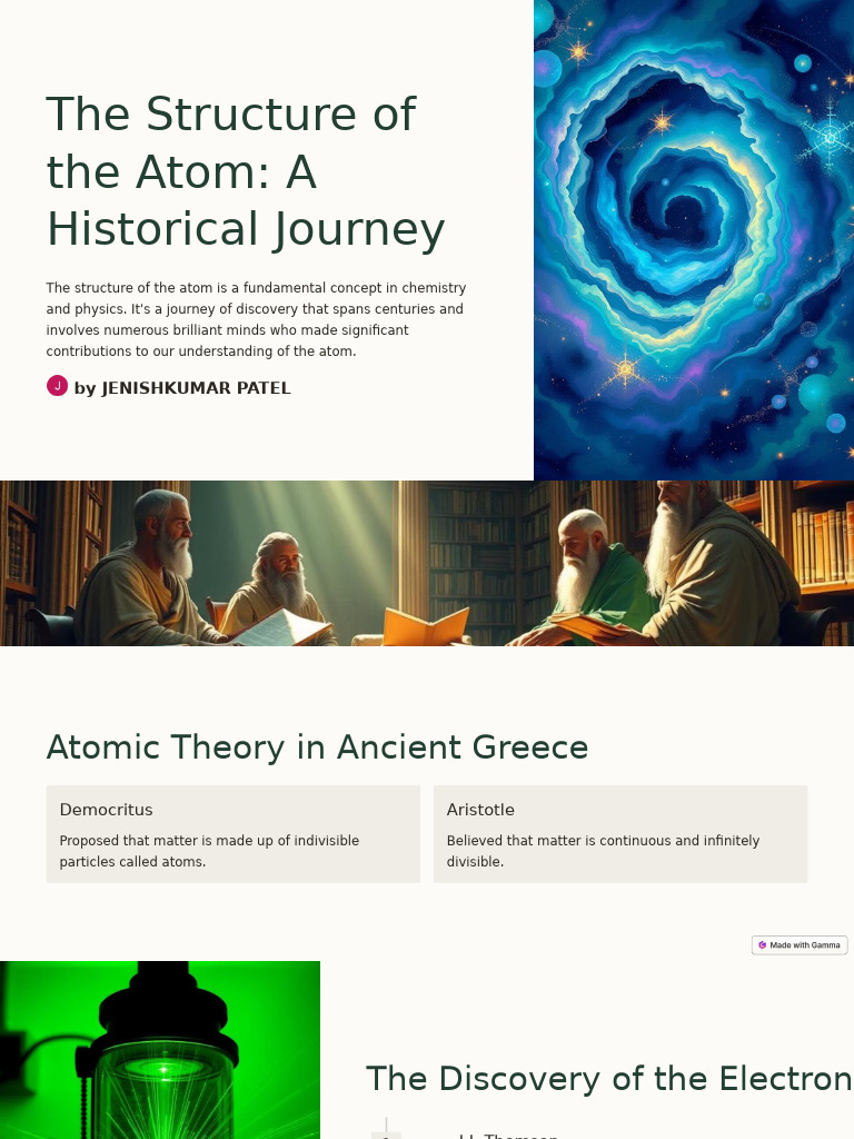 The-Structure-of-the-Atom-A-Historical-Journey | PDF | Atoms | Electron