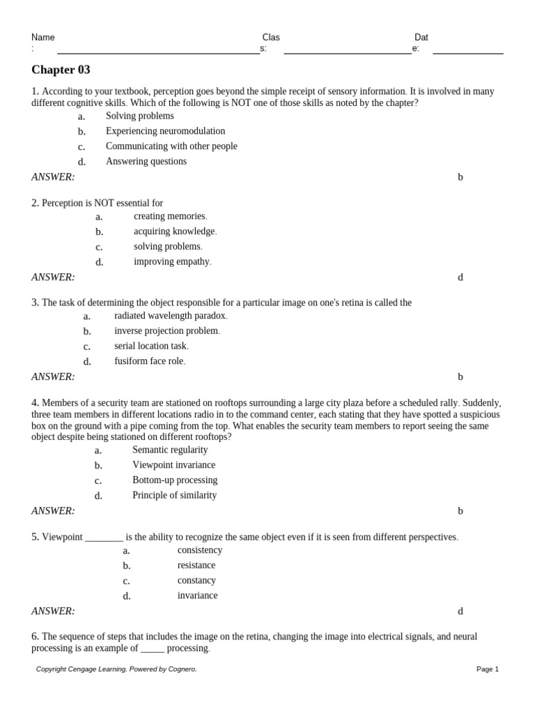 Chapter 03 | PDF | Perception | Visual Perception