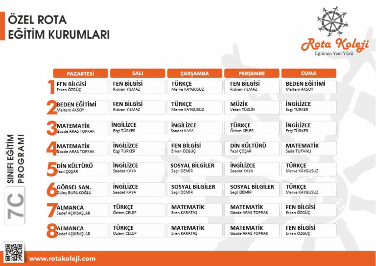 7-C DERS PROGRAMI-2 | PDF