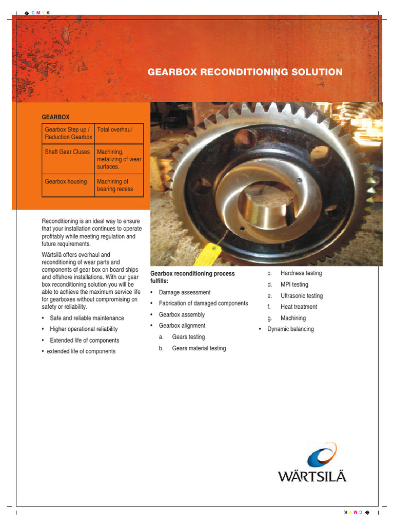Gearbox Recon | PDF | Reliability Engineering | Gear