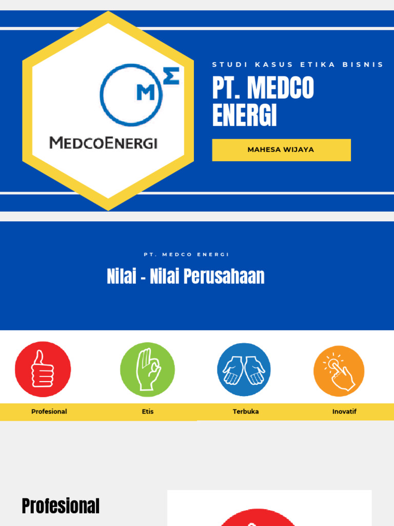 Etika Bisnis PT. Medco Energi: Studi Kasus | PDF