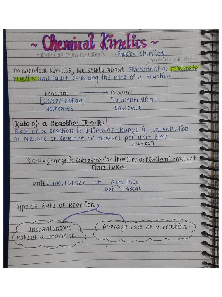 Chemical Kinetics | PDF
