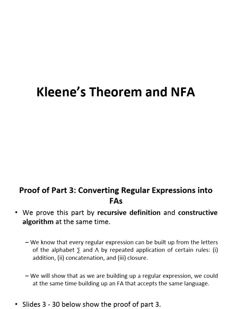 Lec 10-Kleens theorem NFA | PDF | Regular Expression | Mathematical Proof