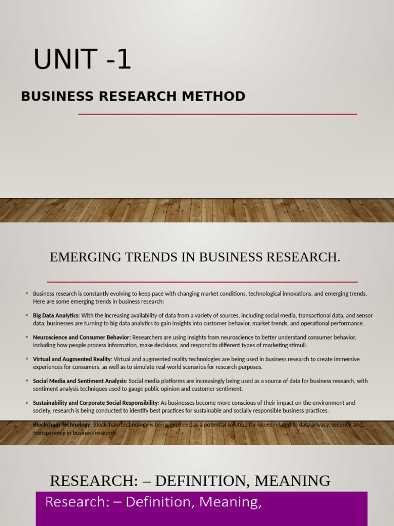 RM UNIT -1 PPT (1) | PDF | Consumer Behaviour | Augmented Reality