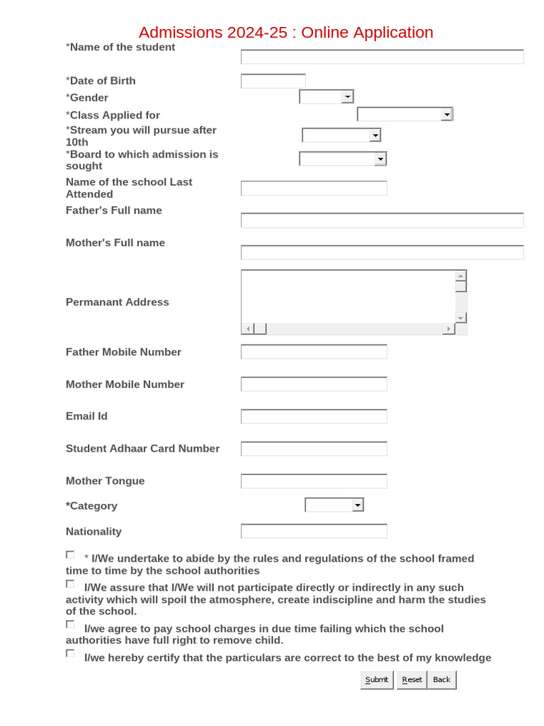 Cbse Application Form 2024 | PDF