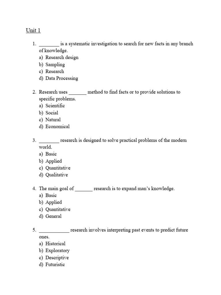 Brm Mcq | PDF | Survey Methodology | Statistics