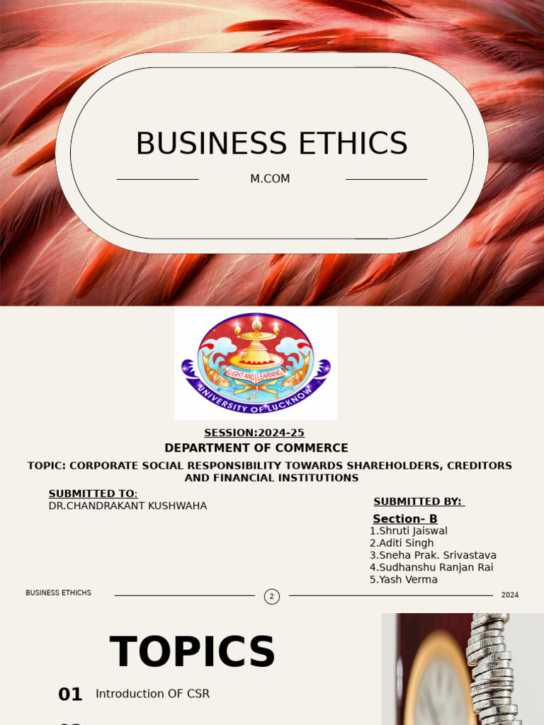 Business Ethics | PDF | Corporate Social Responsibility | Business Ethics