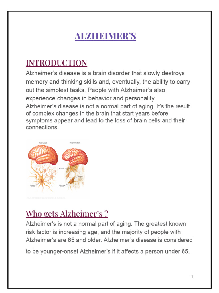 Alzheimers Final | PDF | Alzheimer's Disease | Medical Imaging