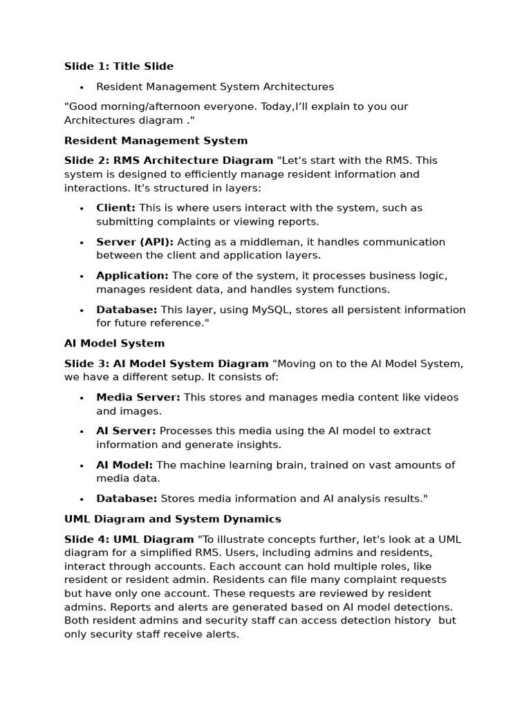 Resident Management System Overview | PDF