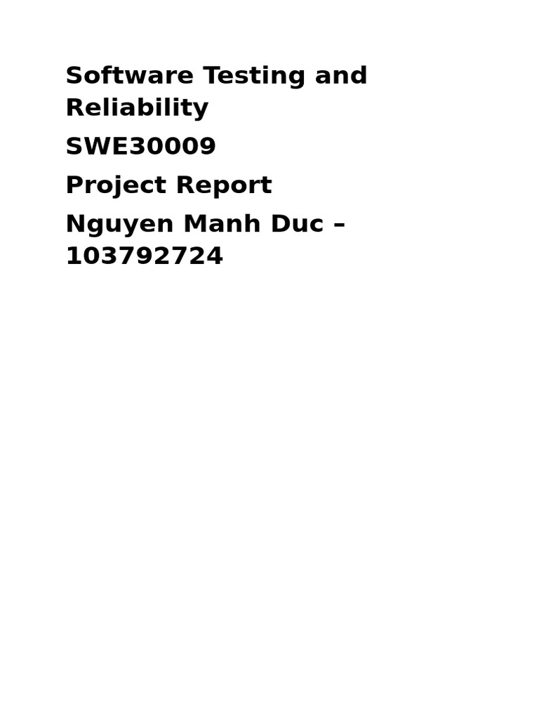 Software Testing and Reliability | PDF | Probability Distribution ...