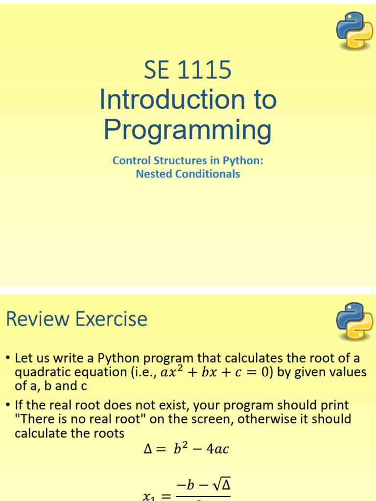 W4 Nested Conditionals 6df9d2cedb65d49328aaed718ea58838 Pdf Python Programming Language