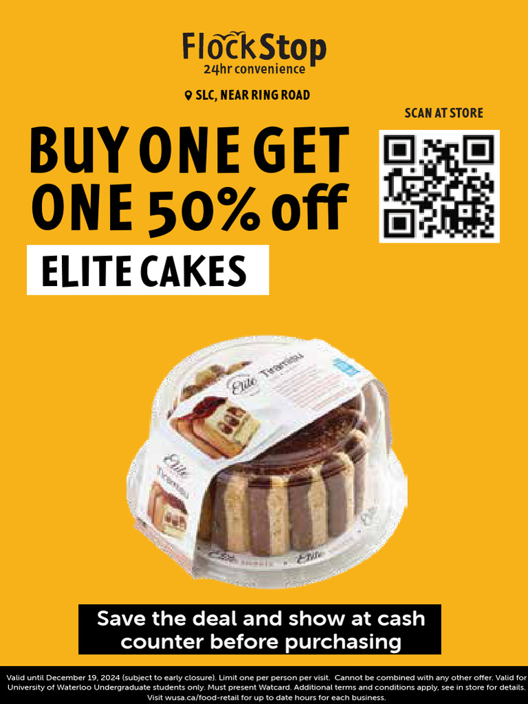 Elite Cakes BOGO 50% Off Deal | PDF