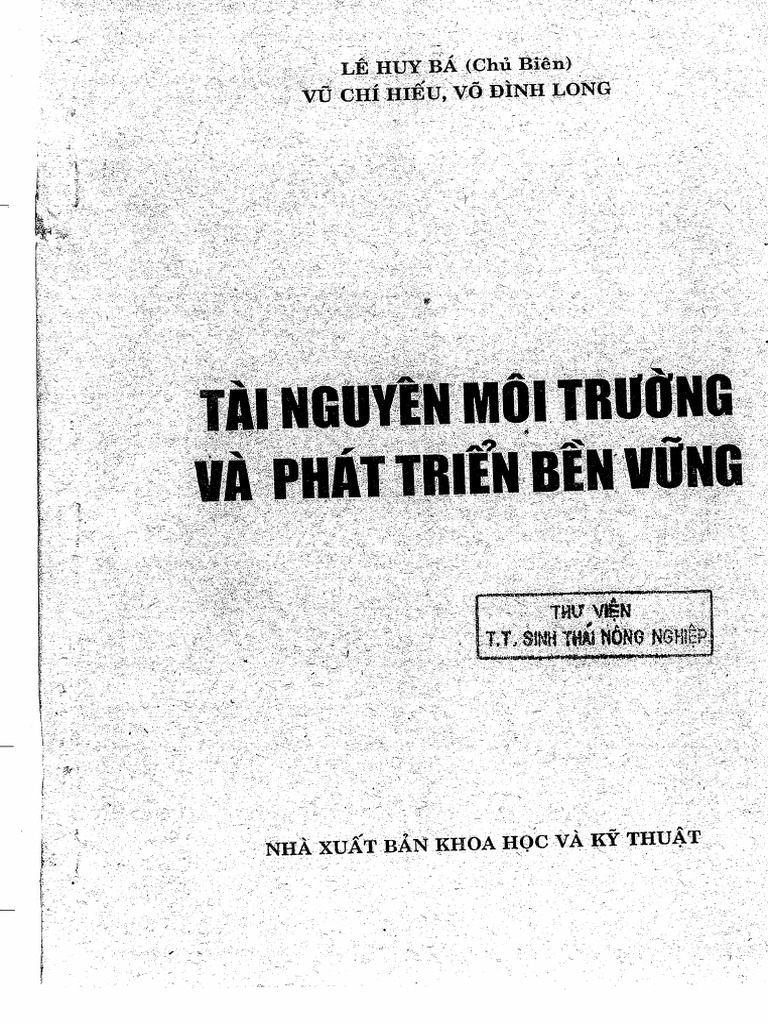 Tai Nguyen Moi Truong Va Phat Trien Ben Vung | PDF