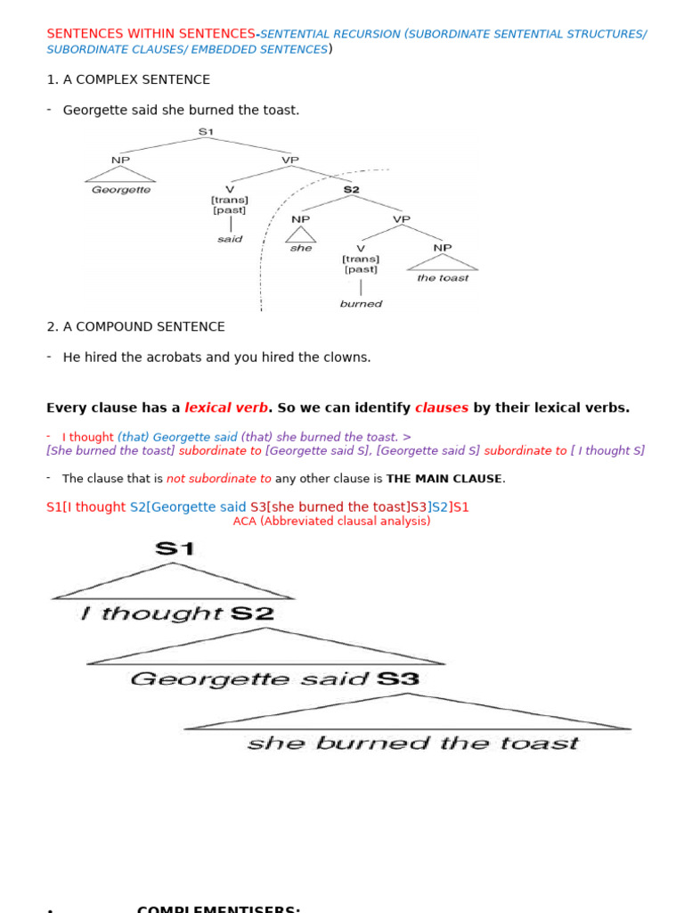 Sentences in Sentences 11 24 | PDF | Clause | Subject (Grammar)