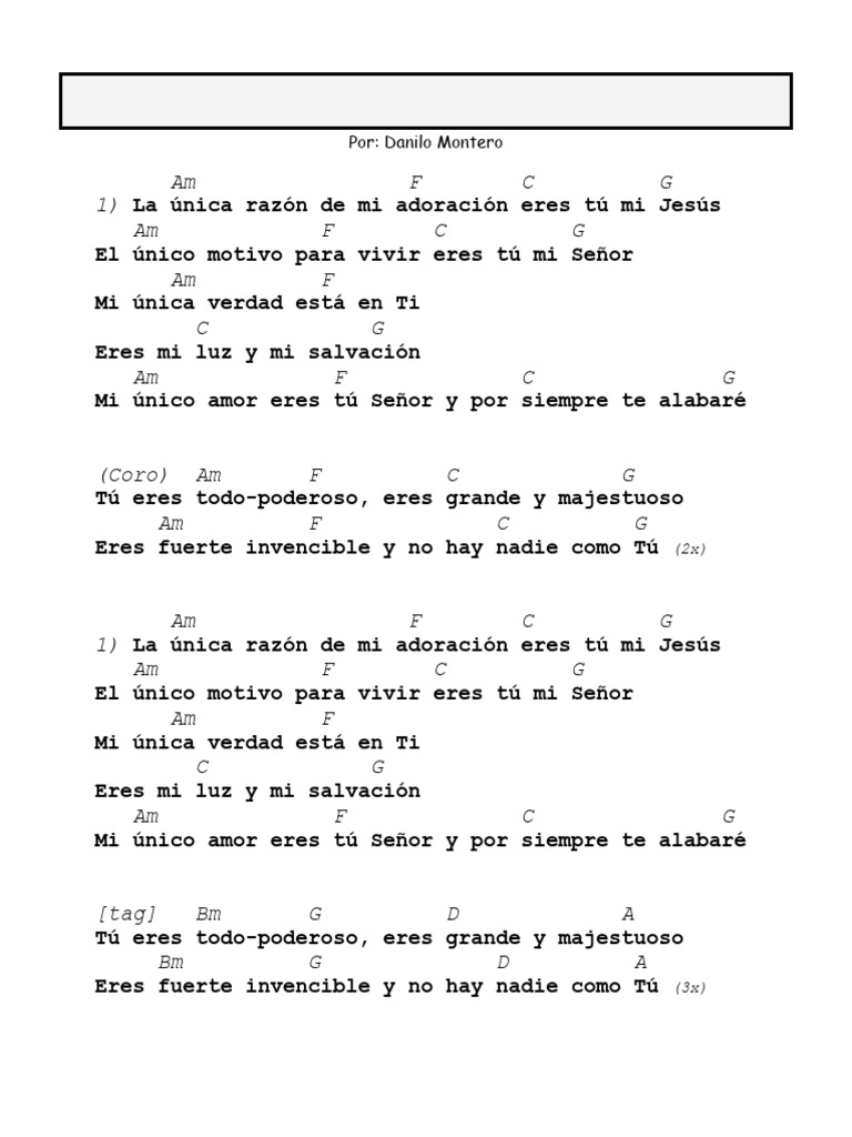 Eres Todo Poderoso - Danilo Montero | PDF