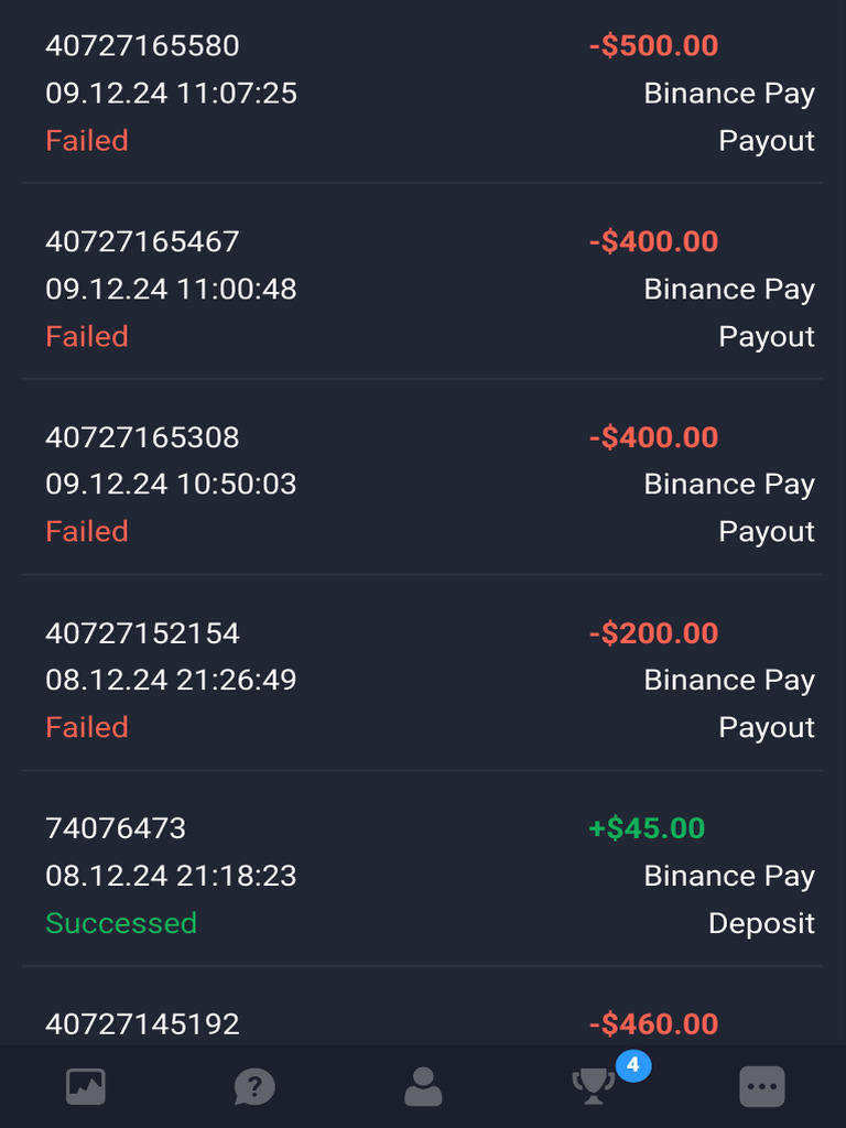 Quotex Deposit Transactions Overview | PDF