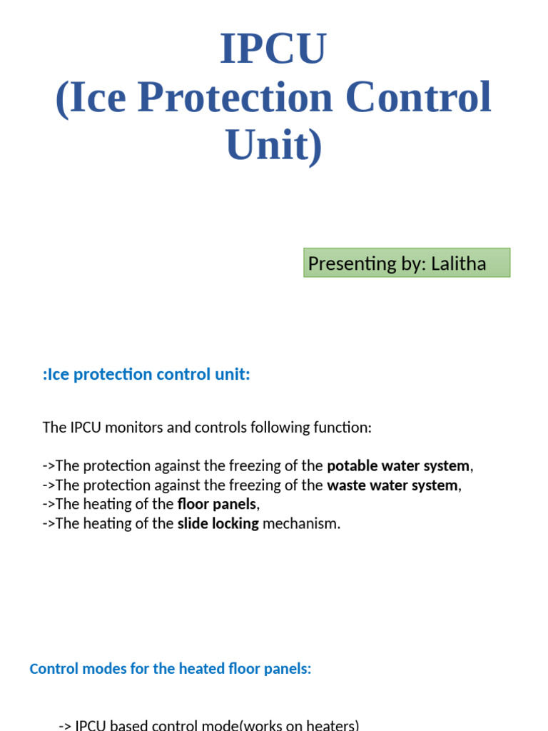 PPT on IPCU | PDF