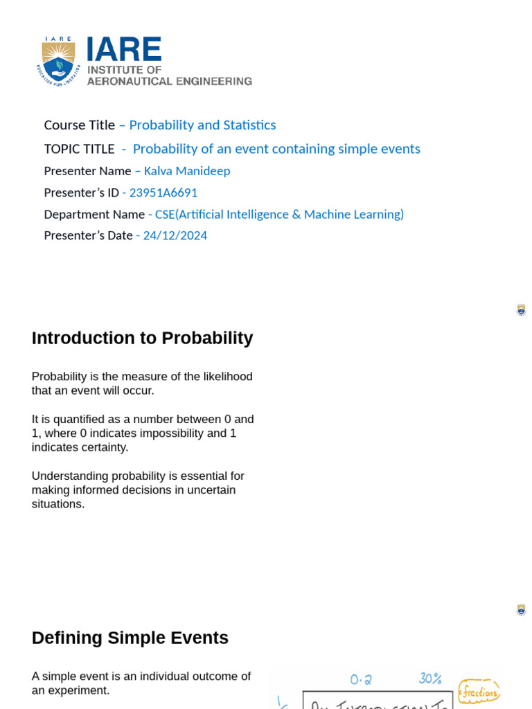 Understanding Simple Events in Probability | PDF | Probability ...