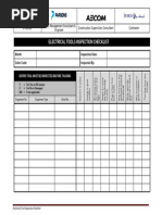 Electrical Tools Inspection Checklist | PDF