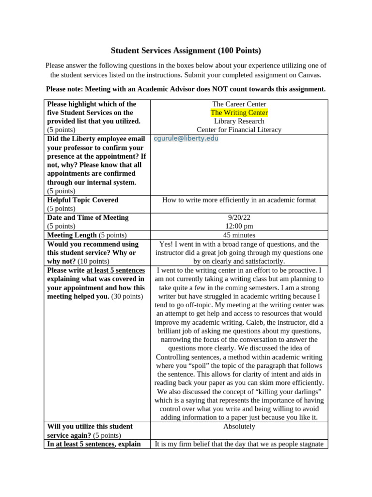 Student Services Assignment-1 | PDF | Human Communication