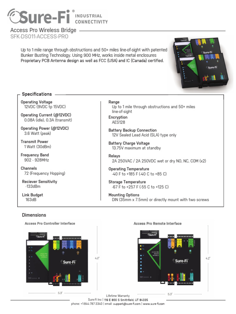 Acccess Pro Cutsheet 2024 | PDF