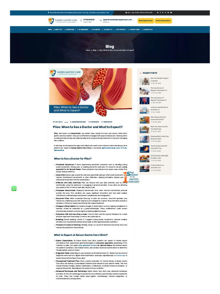 Piles: When To See A Doctor and What To Expect? | PDF | Hemorrhoid ...