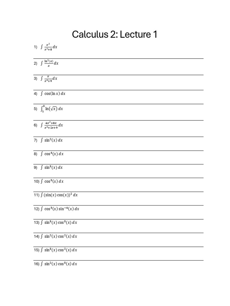 Calculus 2 | PDF