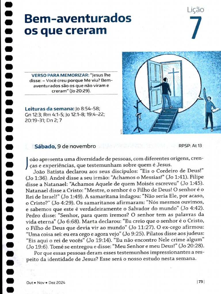 Lição 07 - Bem-Aventurados Os Que Creram - Adultos | PDF