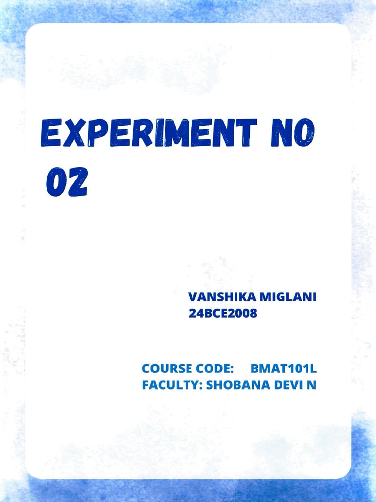 24bce2008 Matlab Exp-02 | PDF
