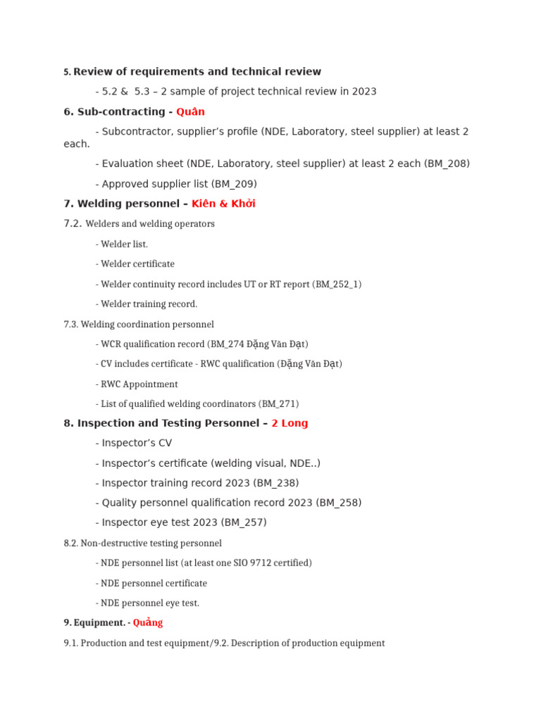 ISO 3834 required document for audit | PDF | Nondestructive Testing ...
