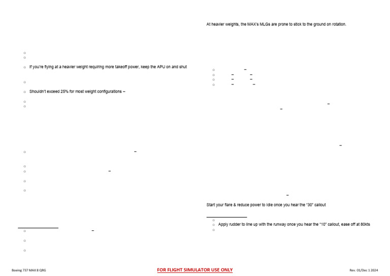 Boeing 737 MAX 8 Quick Reference Guide | PDF | Takeoff | Flap (Aeronautics)