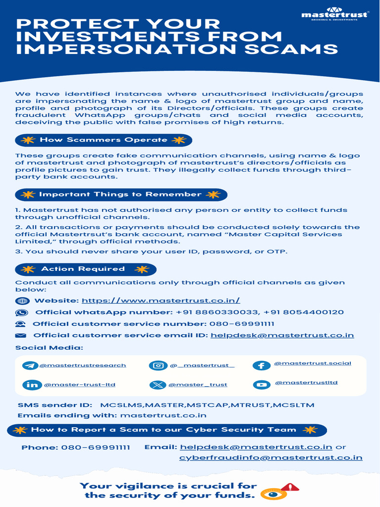 PROTECT YOUR INVESTMENTS FROM IMPERSONATION SCAMS 376eb83b32 | PDF