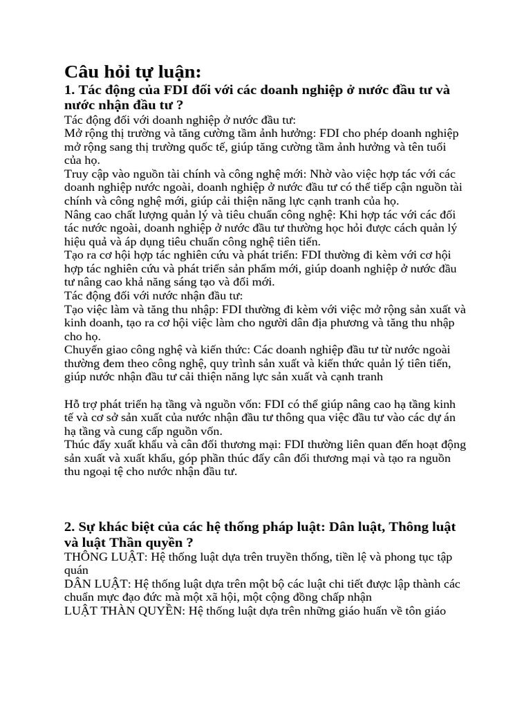 tự luậ KDQT | PDF