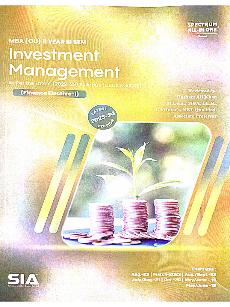 IM-fin, Mba 3rdsem (Investment Management) Rt. | PDF