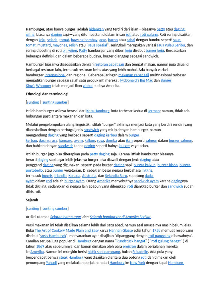 Hamburger | PDF