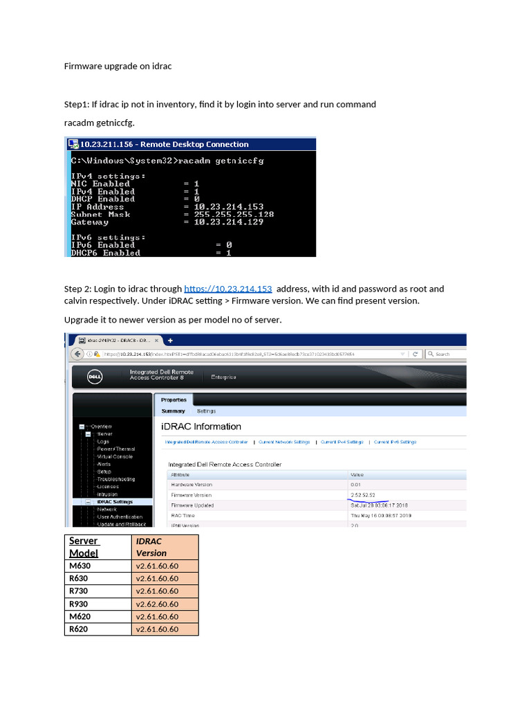 iDRAC Firmware Upgrade Guide | PDF