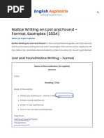 Notice Writing Solved Examples | PDF