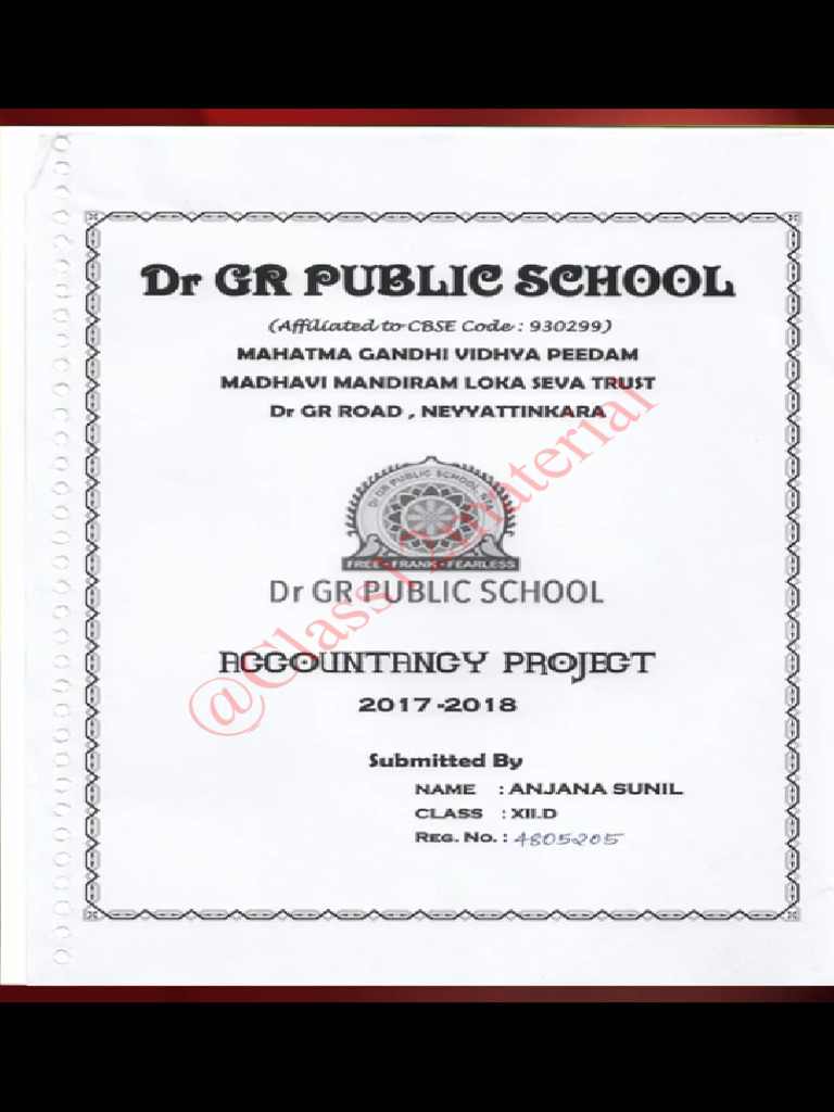 Accountancy Project XII | PDF