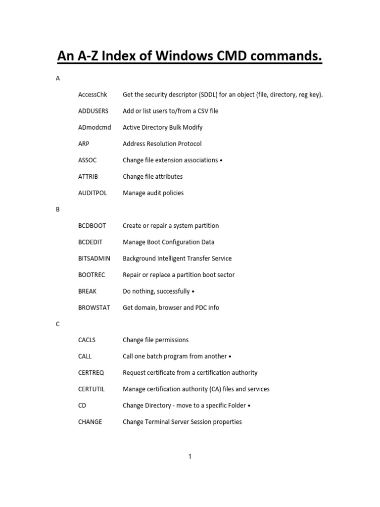 Essential CMD Commands Reference Guide for Enhance You 1730909814 | PDF ...