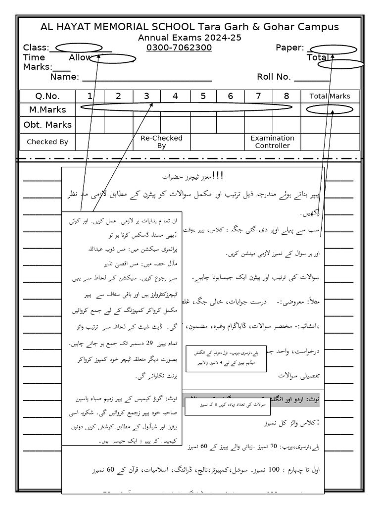 Paper Setting Instuctions | PDF